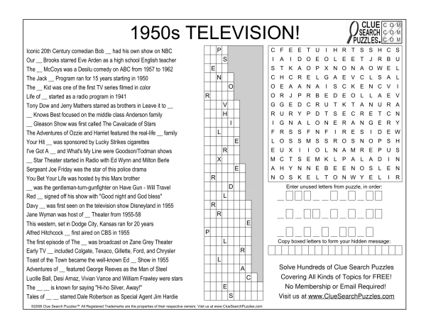 1950s TELEVISION TRIVIA QUIZ