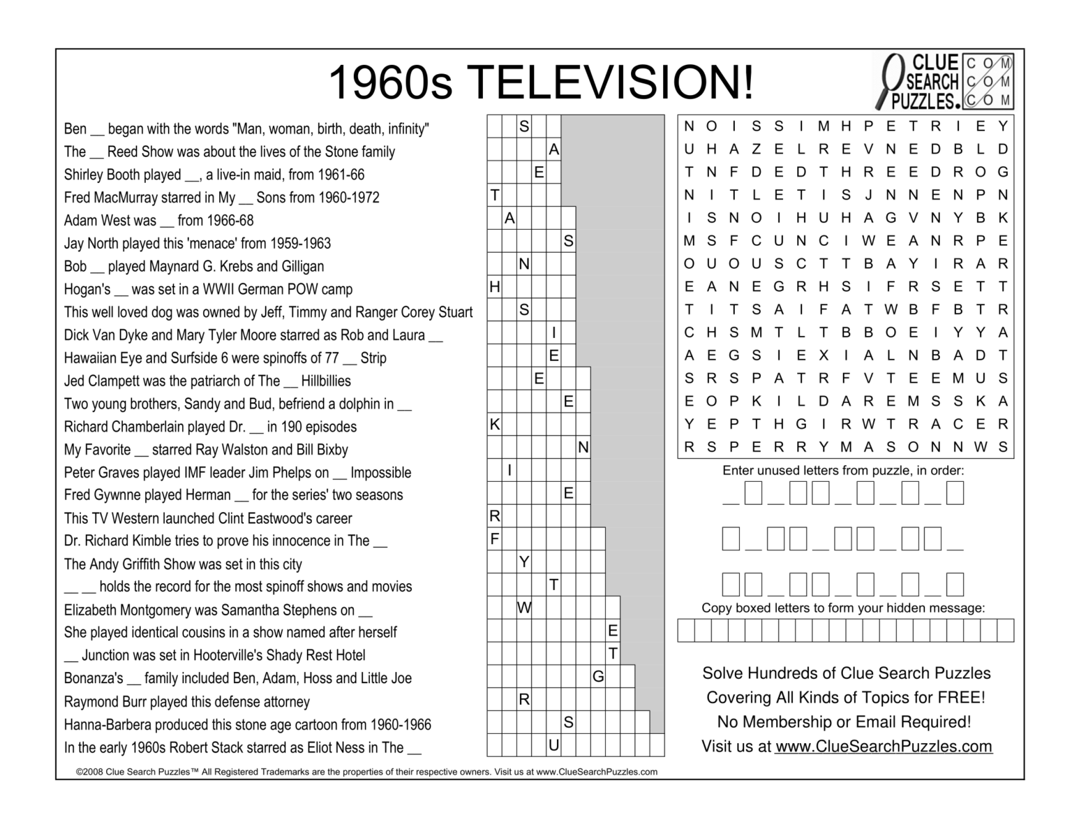 1960s TELEVISION TRIVIA QUIZ