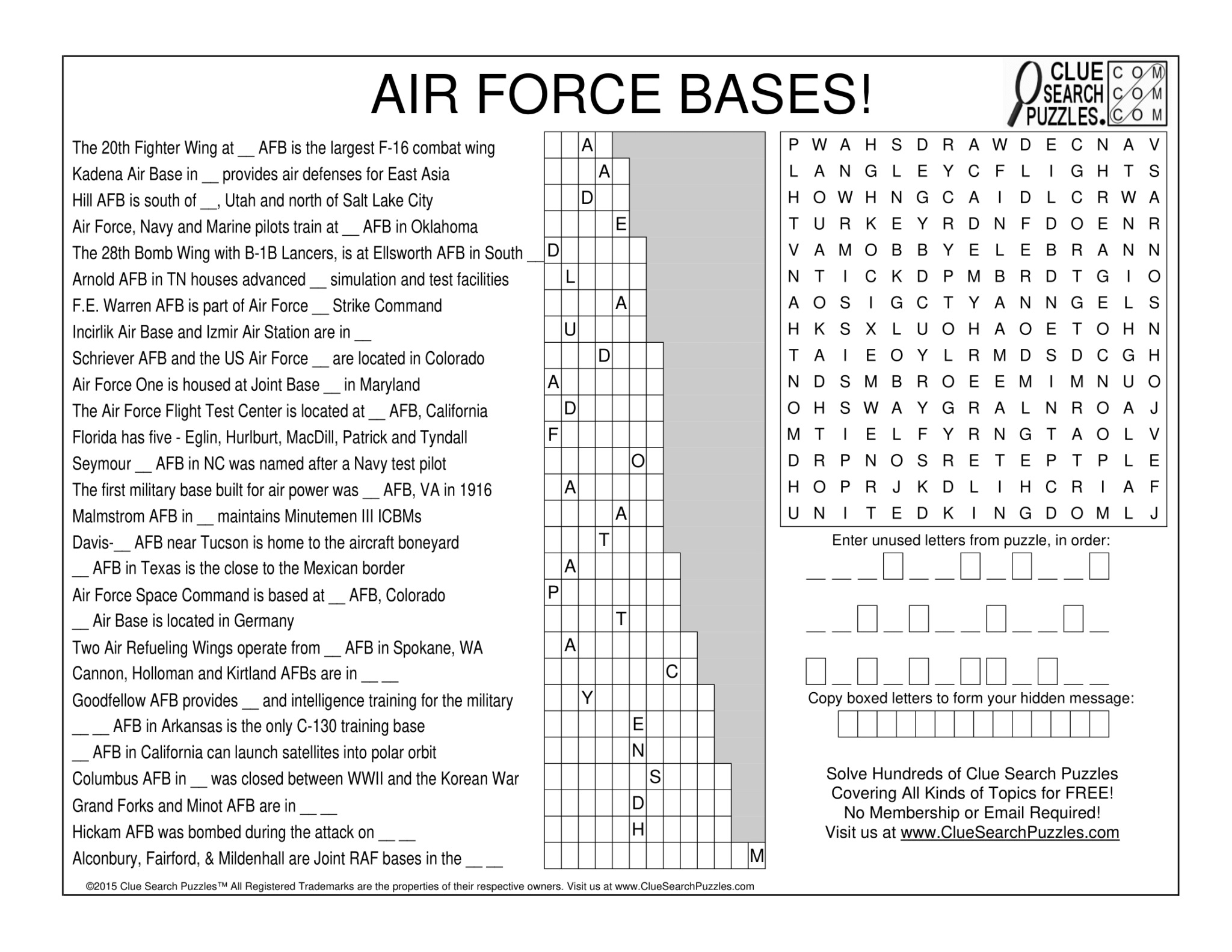 AIR FORCE BASES TRIVIA QUIZ