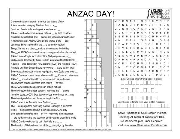 ANZAC DAY TRIVIA QUIZ