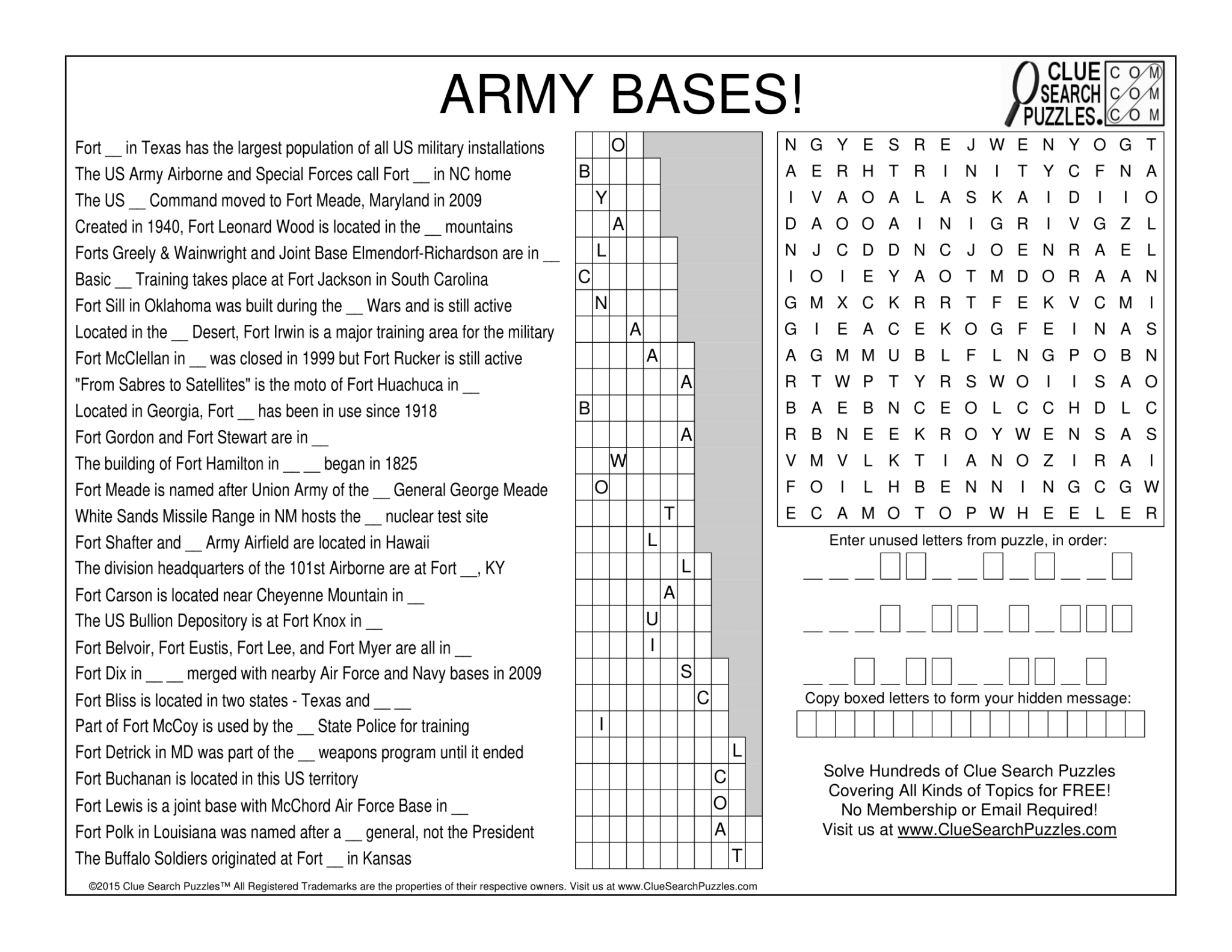 ARMY BASES TRIVIA QUIZ