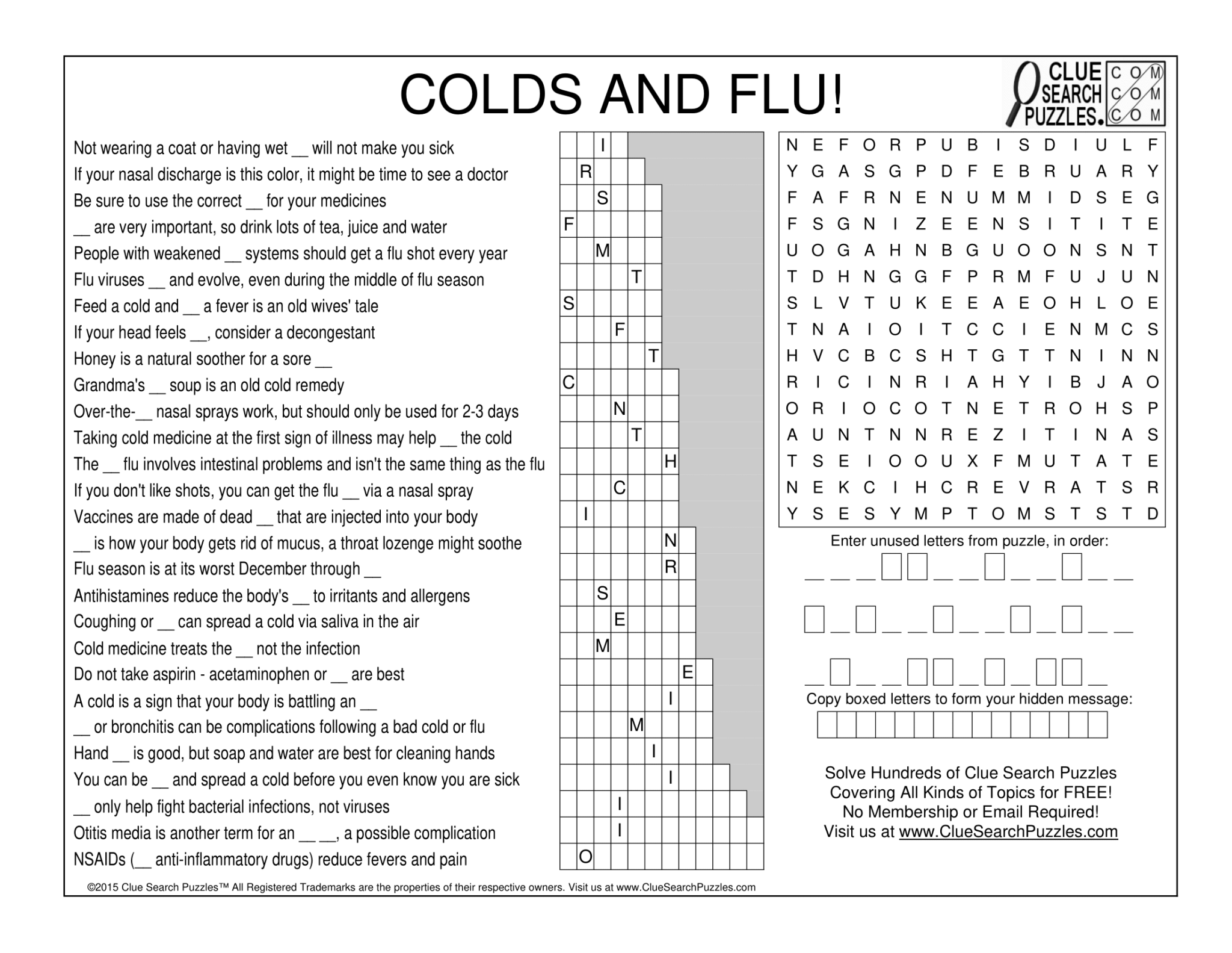 COLDS AND FLU TRIVIA QUIZ