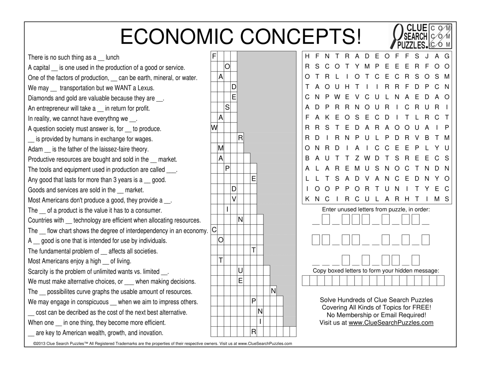 ECONOMIC CONCEPTS TRIVIA QUIZ