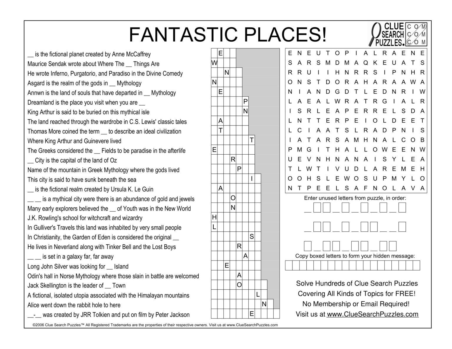 DRAGONS TRIVIA QUIZ – Clue Search Puzzles