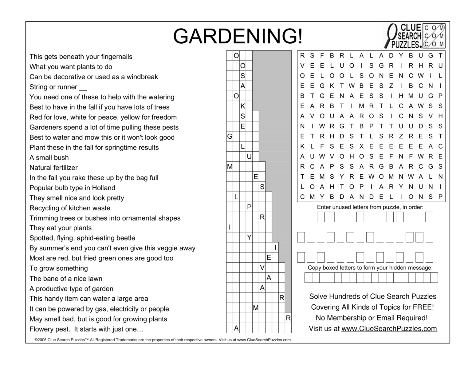 GARDENING TRIVIA QUIZ