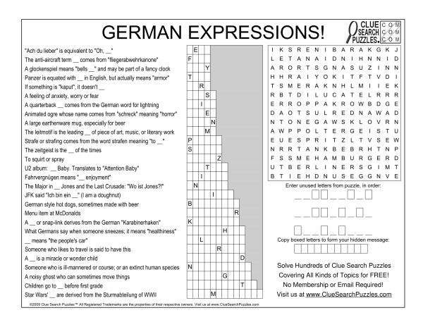 GERMAN EXPRESSIONS TRIVIA QUIZ