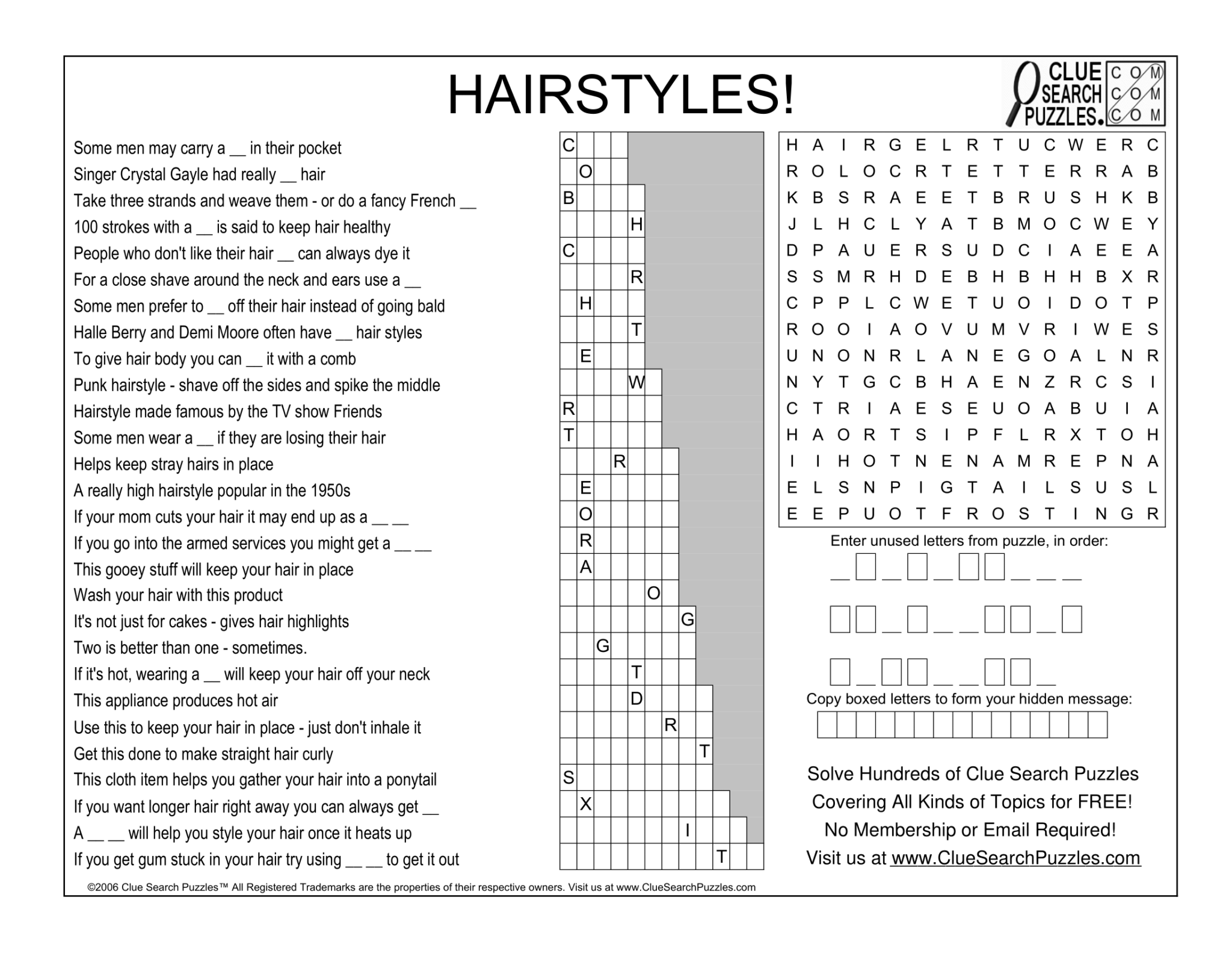 HAIR STYLES TRIVIA QUIZ