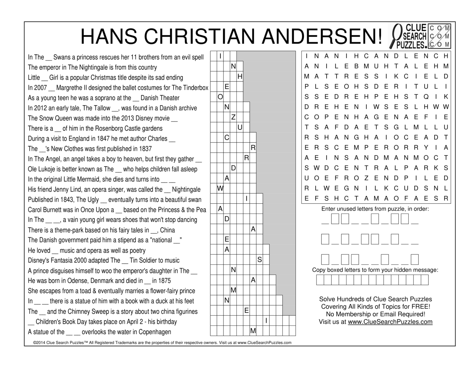 HANS CHRISTIAN ANDERSEN TRIVIA QUIZ