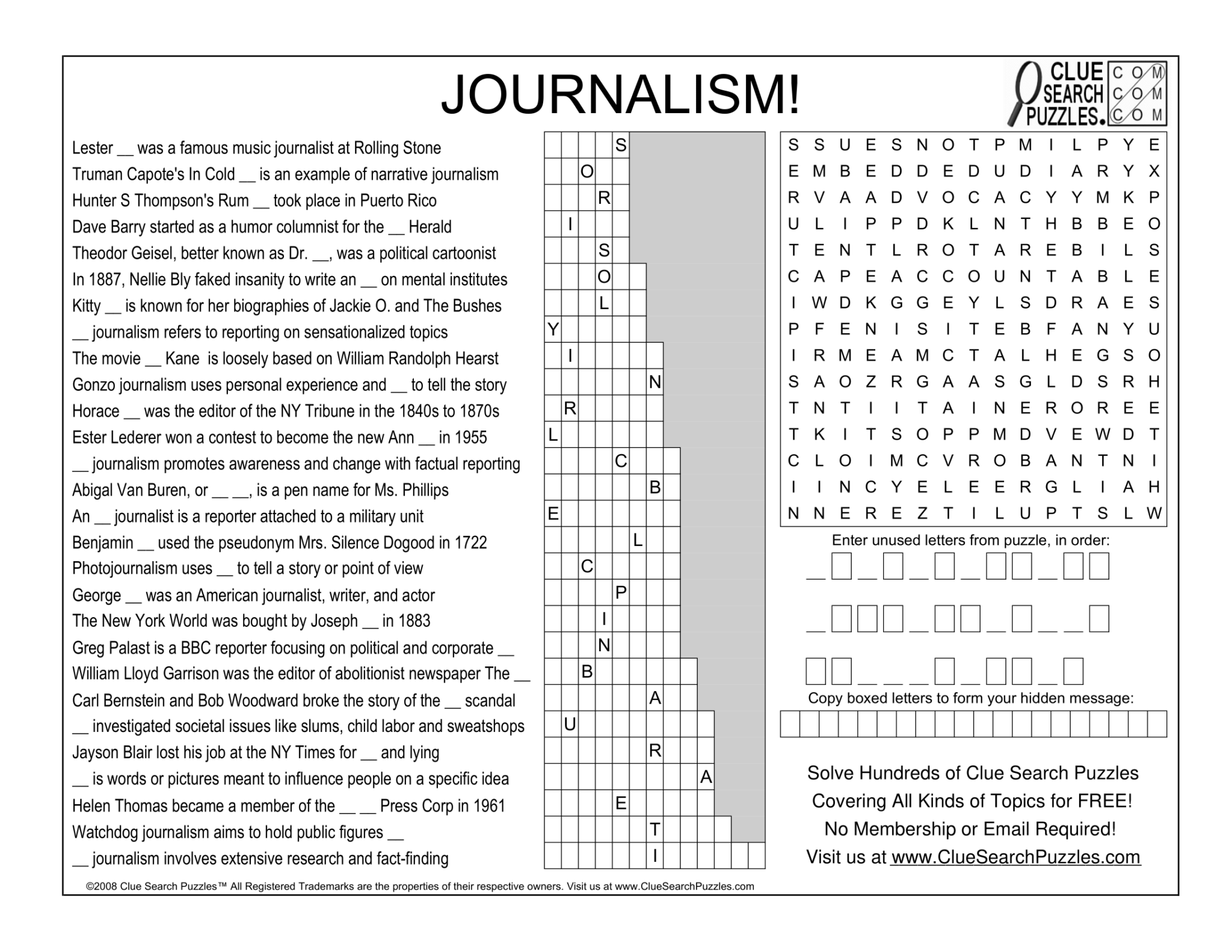 JOURNALISM TRIVIA QUIZ
