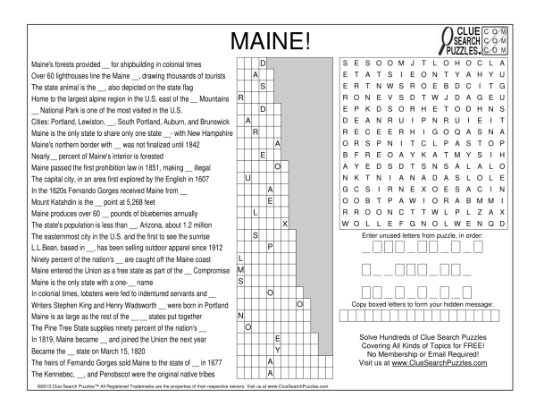 MAINE TRIVIA QUIZ