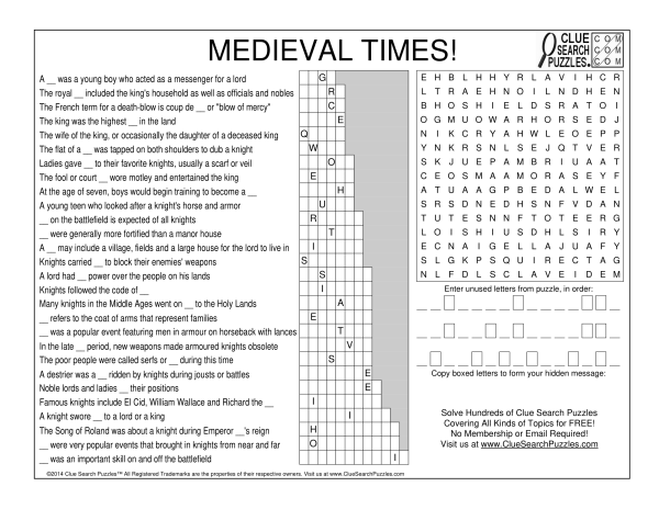 MEDIEVAL TIMES TRIVIA QUIZ
