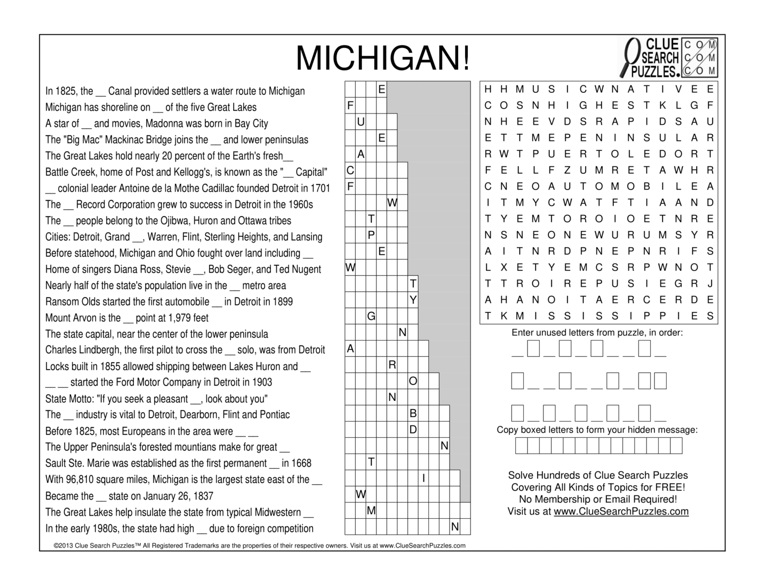 MICHIGAN TRIVIA QUIZ