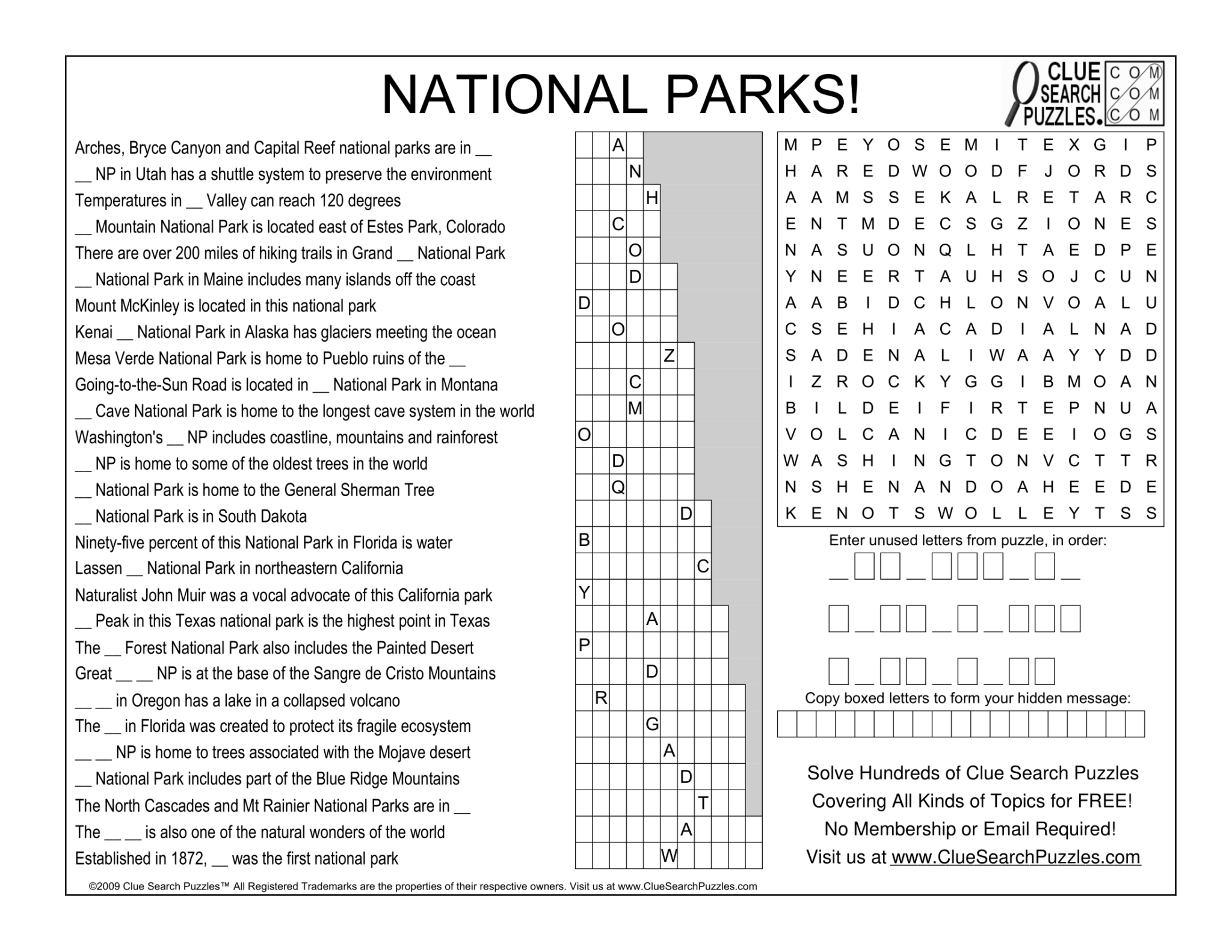 NATIONAL PARKS TRIVIA QUIZ