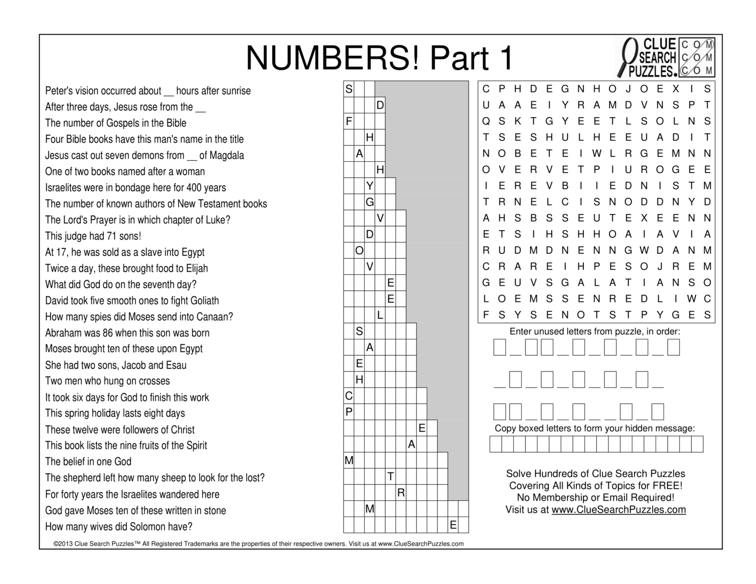 NUMBERS PART 1 TRIVIA QUIZ
