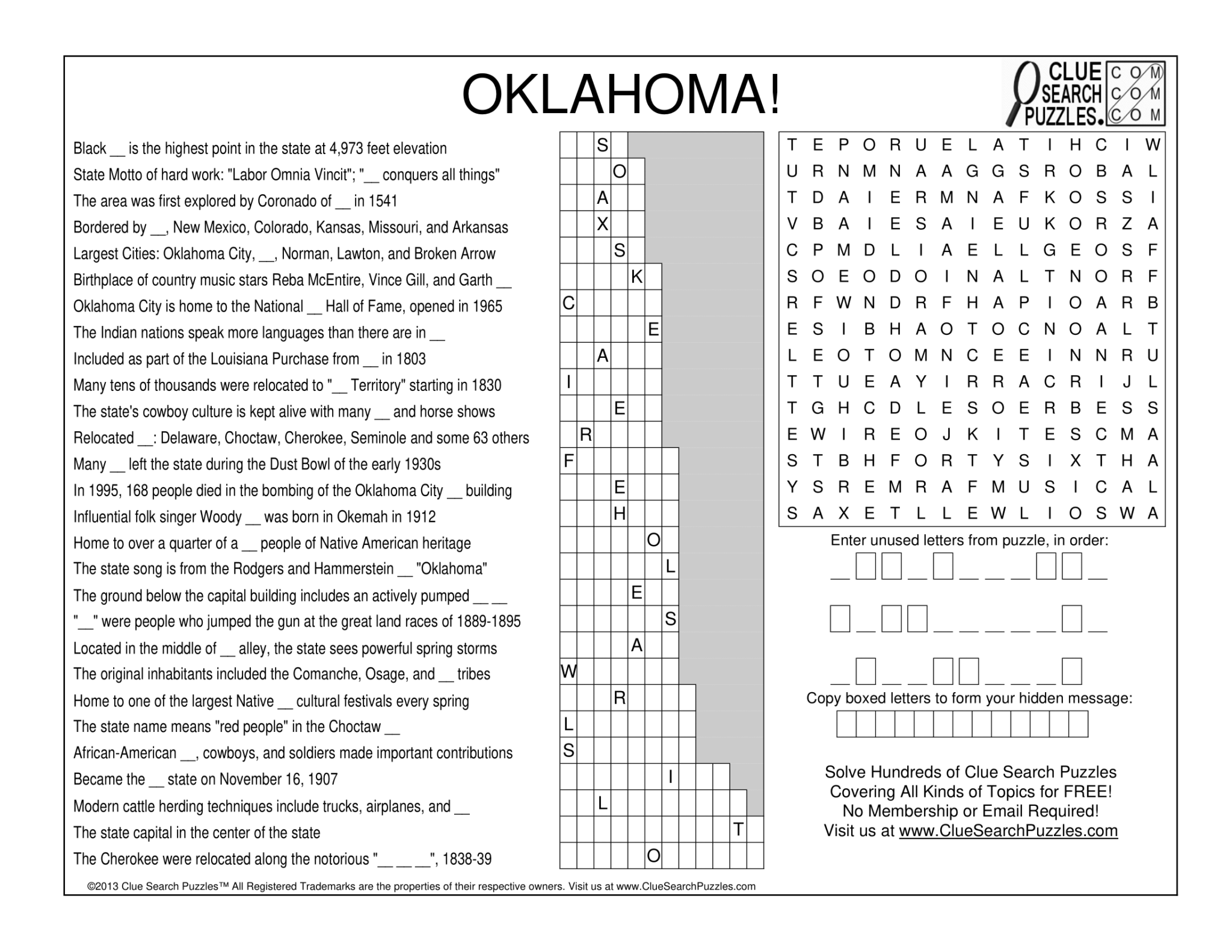 OKLAHOMA TRIVIA QUIZ