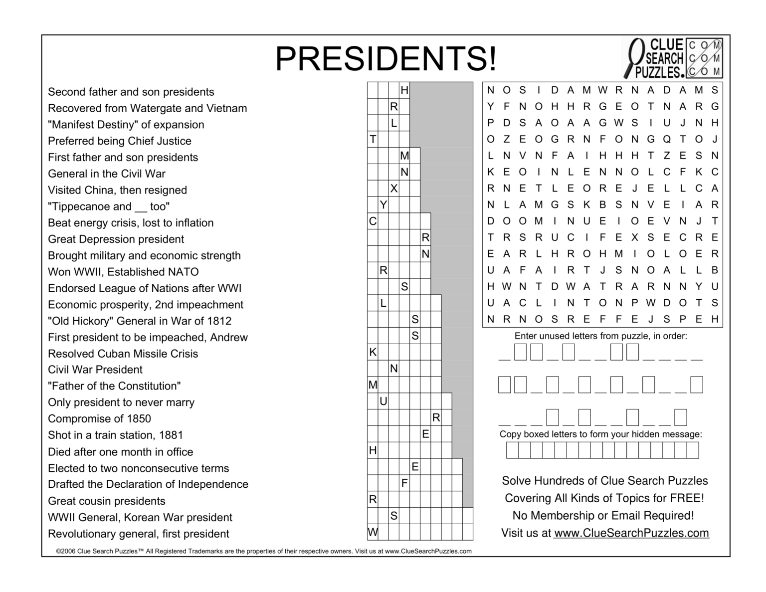 PRESIDENTS TRIVIA QUIZ