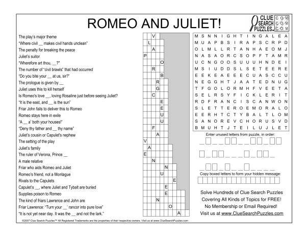ROMEO AND JULIET TRIVIA QUIZ