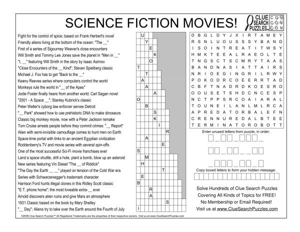 SCIENCE FICTION MOVIES TRIVIA QUIZ