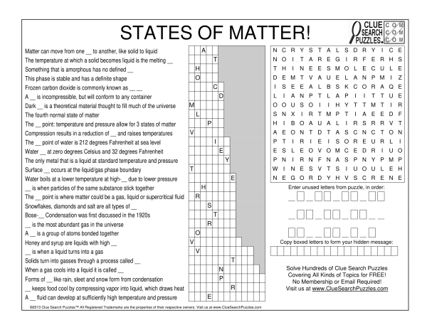 STATES OF MATTER TRIVIA QUIZ