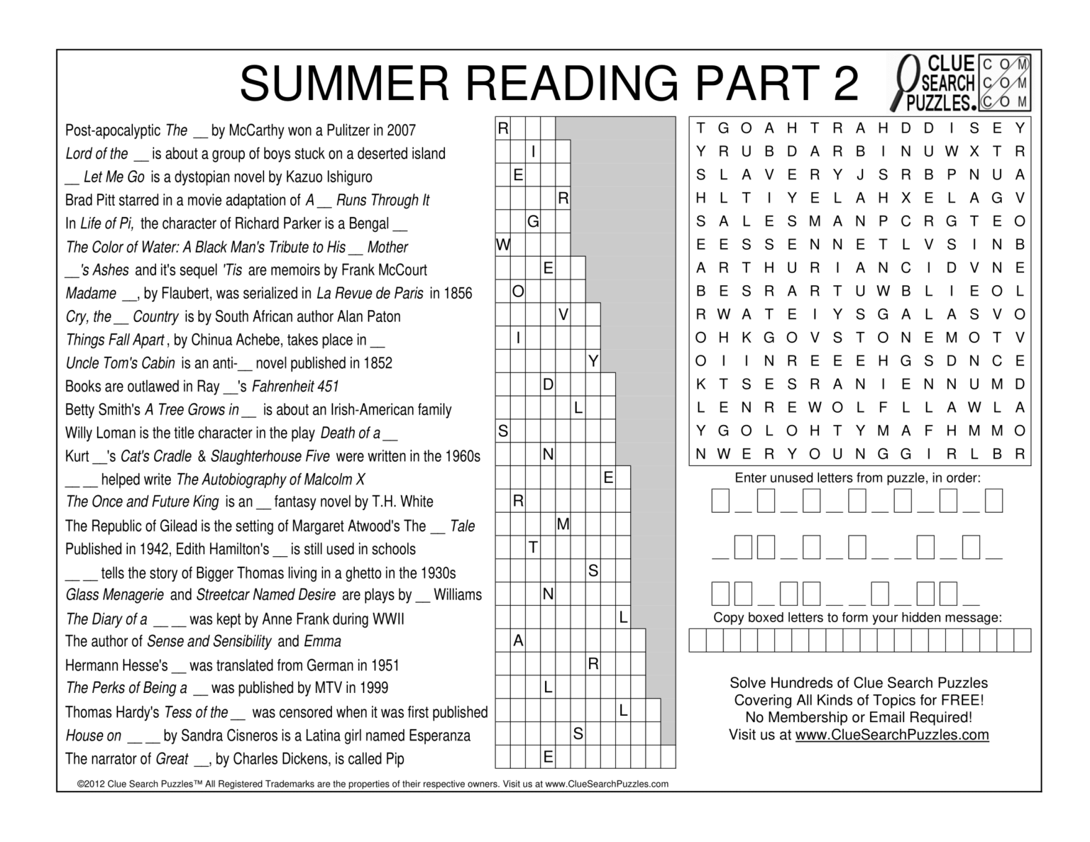 SUMMER READING PART 2 TRIVIA QUIZ