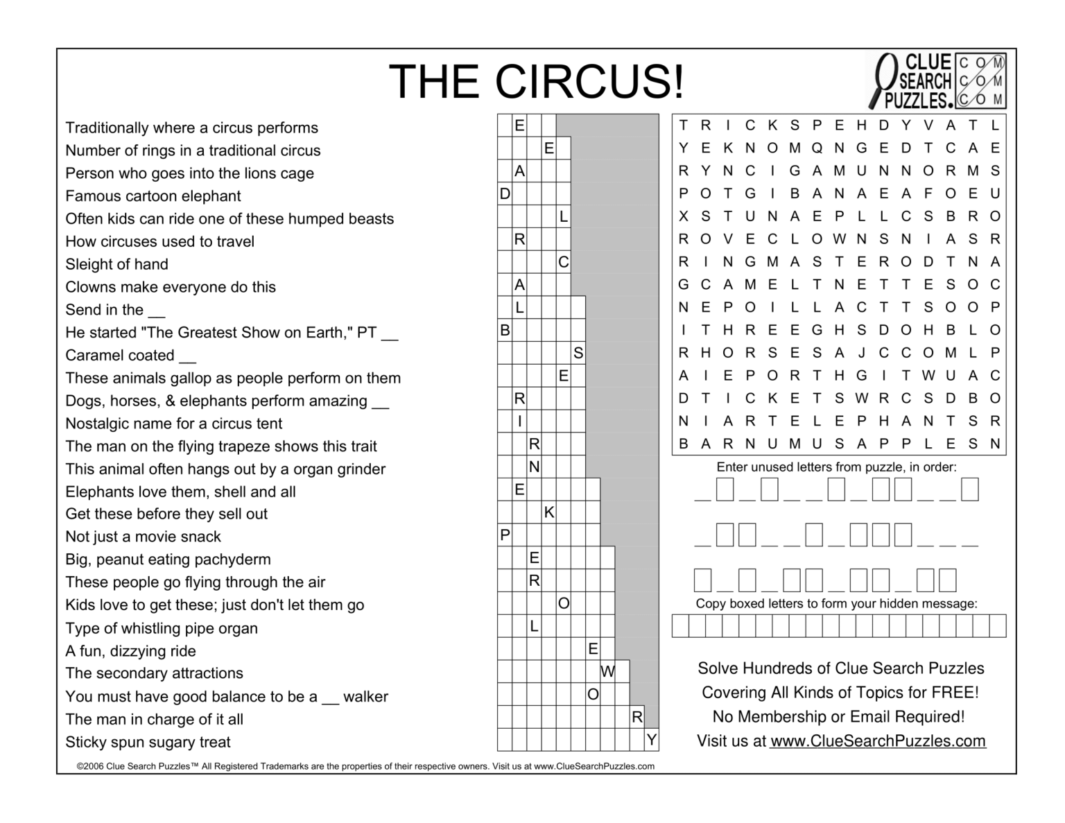 THE CIRCUS TRIVIA QUIZ