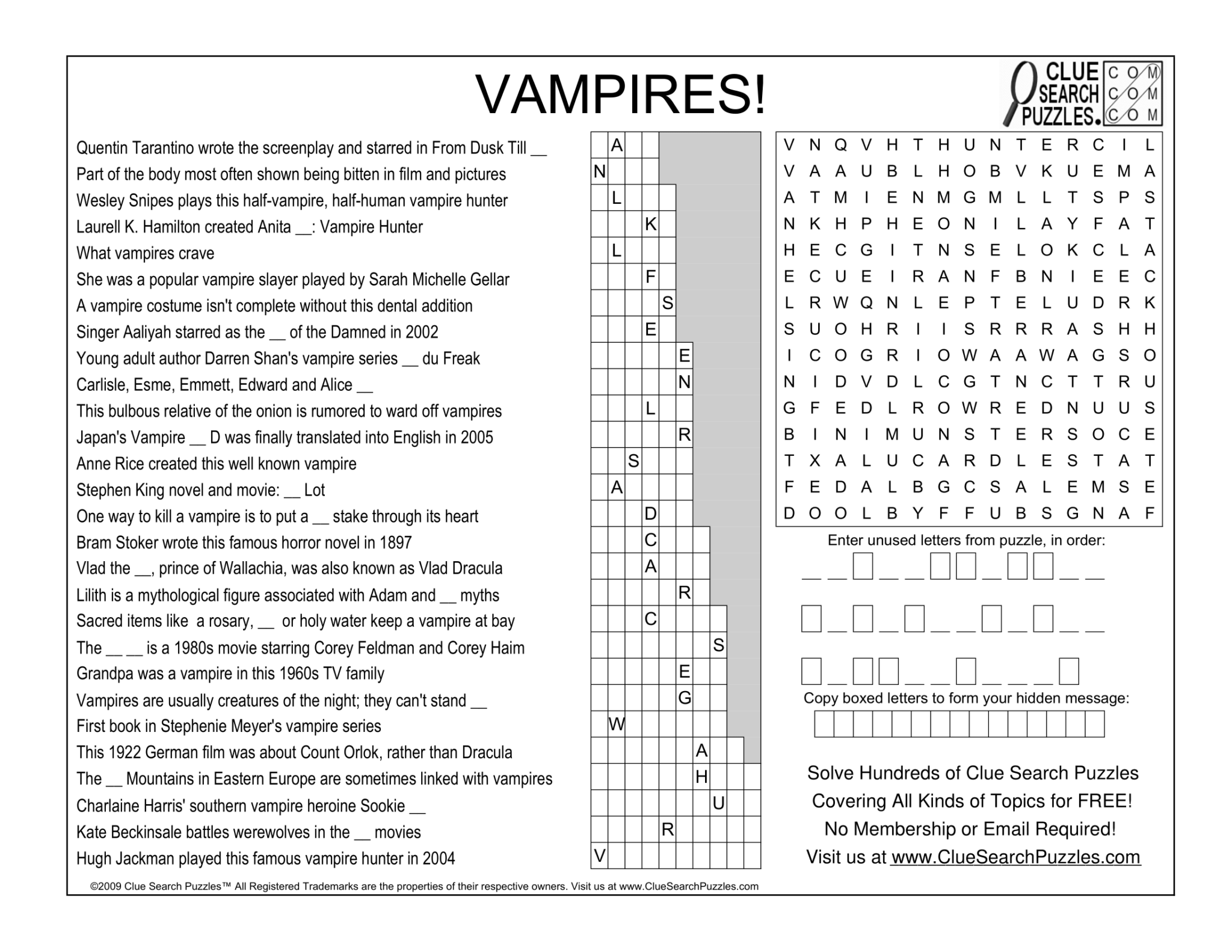 VAMPIRES TRIVIA QUIZ