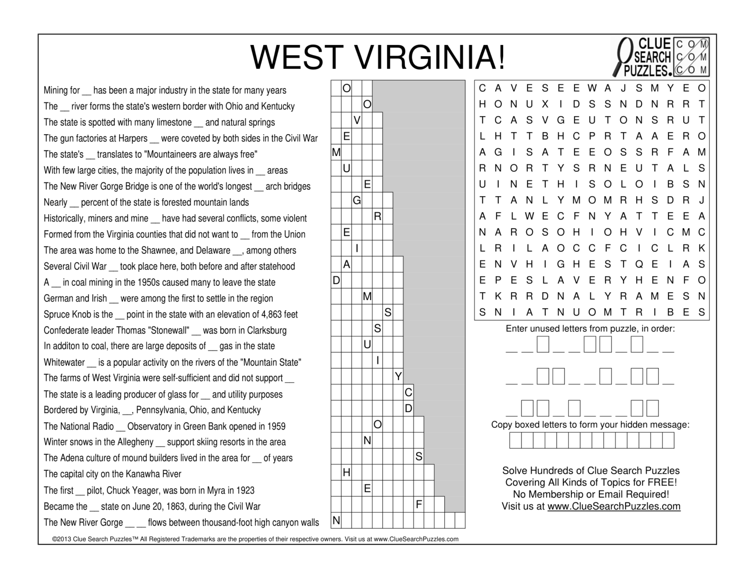 WEST VIRGINIA TRIVIA QUIZ