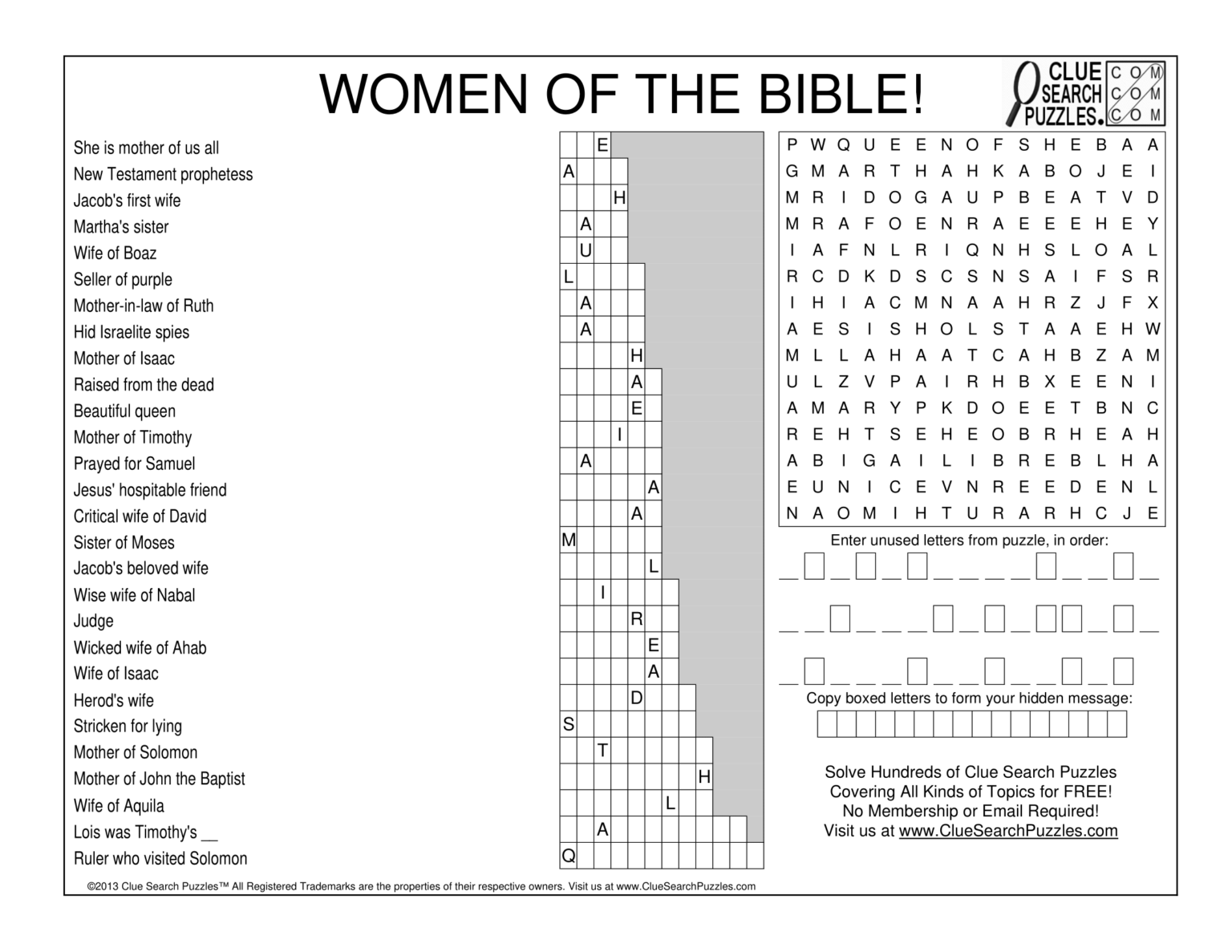 WOMEN OF THE BIBLE TRIVIA QUIZ