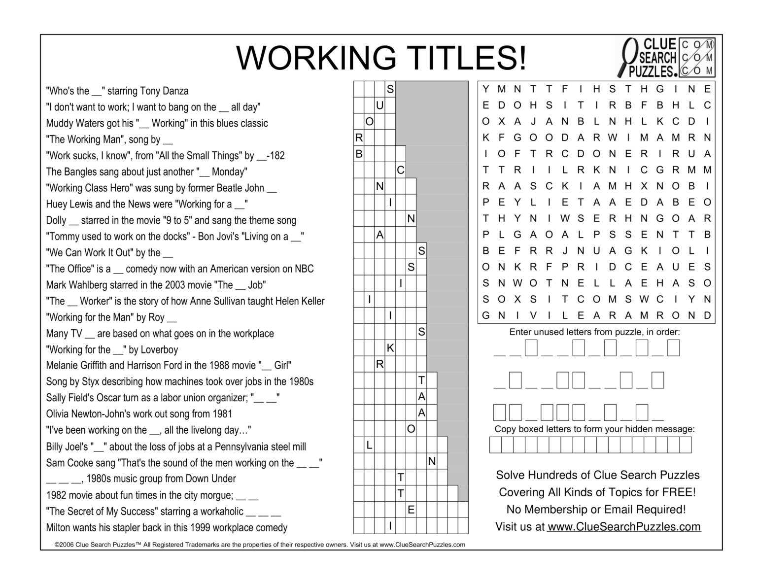 WORKING TITLES TRIVIA QUIZ